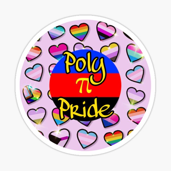 "Polyamorous Pride LGBTQIA Pastel Pride Hearts " Sticker for Sale by ...
