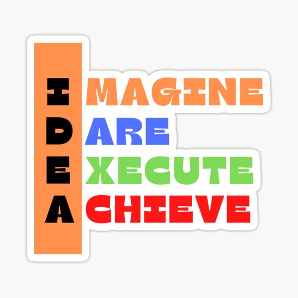 "idea creative acronym" Sticker for Sale by VaskDsgn | Redbubble