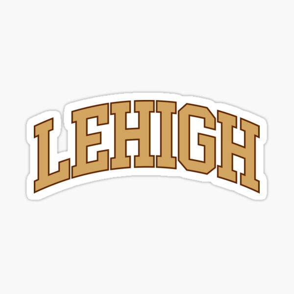 "lehigh - college font curved" Sticker for Sale by scollegestuff ...