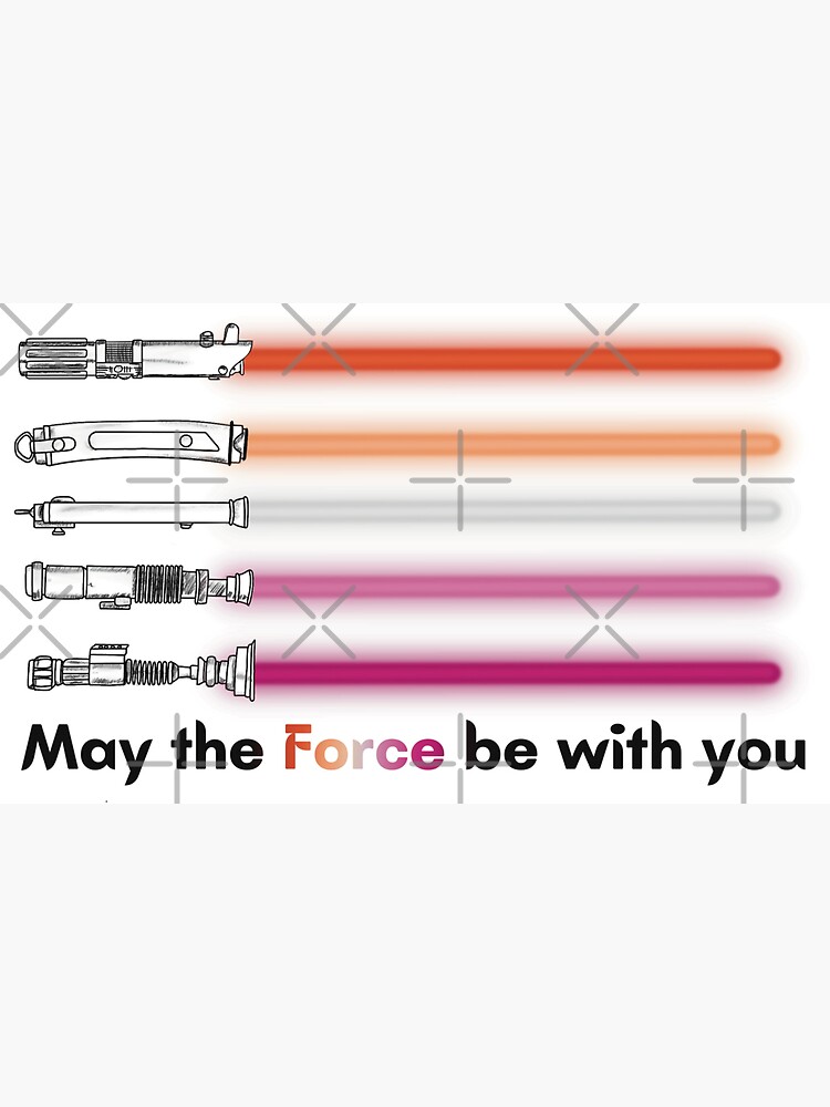 "Lesbian Flag Lightsabers" Sticker for Sale by GoldenSinner | Redbubble