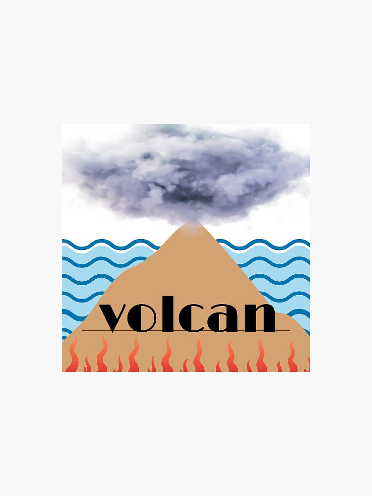 "sticker volcan" Sticker for Sale by ARTCOOLL | Redbubble