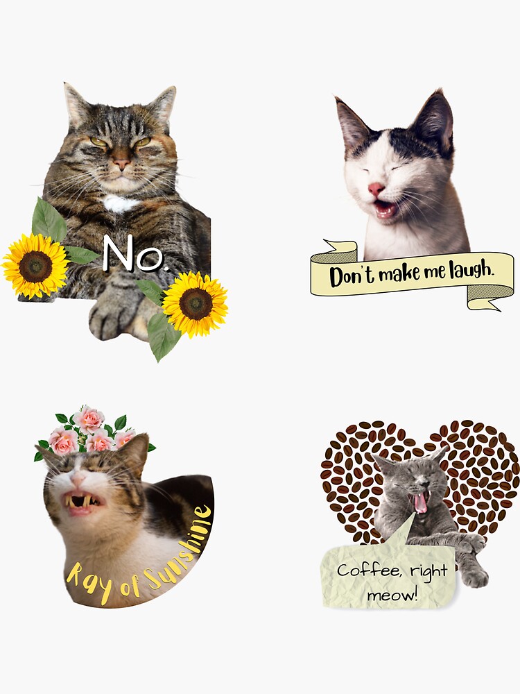 "Cats as Moods Multipack" Sticker for Sale by SunflowerSounds | Redbubble