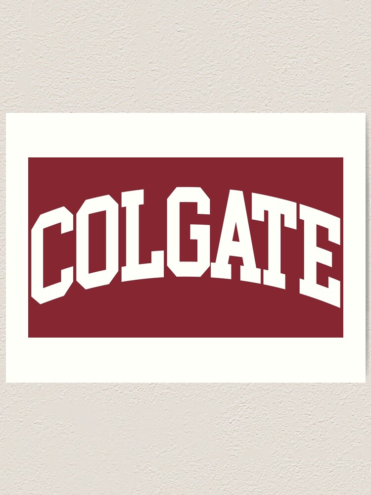 "colgate - college font curved" Art Print for Sale by scollegestuff ...