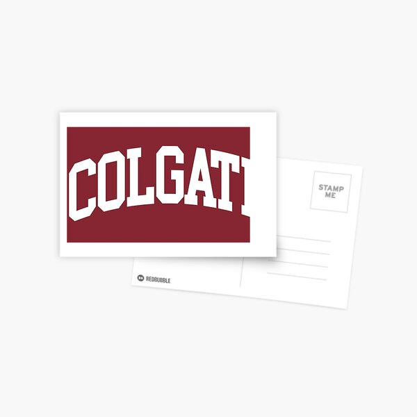 "colgate - college font curved" Postcard by scollegestuff | Redbubble