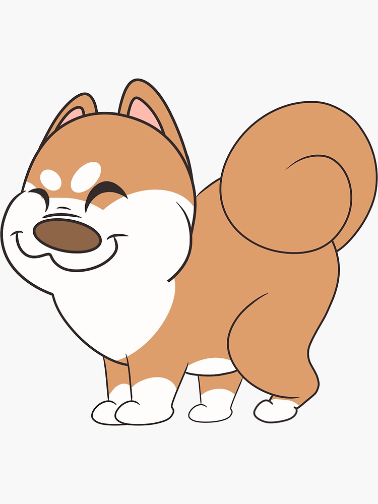 "Shino dog sticker" Sticker for Sale by purpleheeler | Redbubble