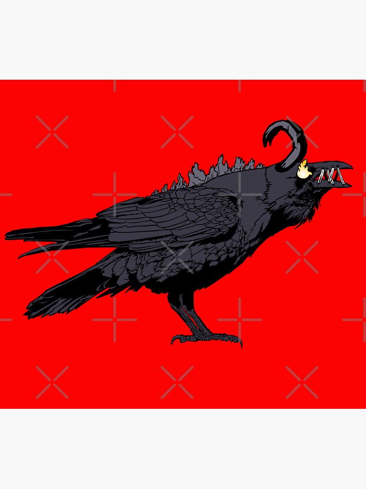 "Cursed Crow Grey and Red" Sticker for Sale by OctaviousRex197 | Redbubble