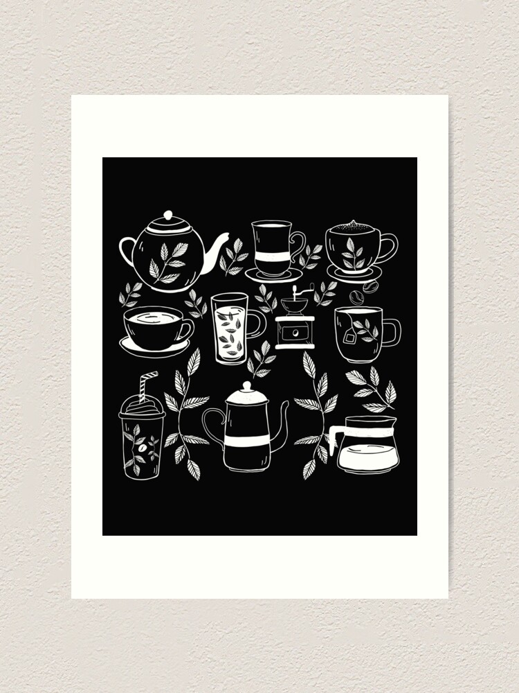 "Cottagecore Tea Set Aesthetic Trendy Tea Drinking Tea Lover" Art Print ...