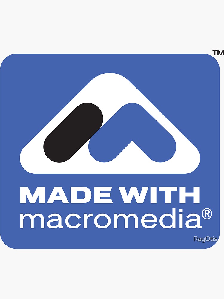 "Made With Macromedia Vintage Retro Logo #2" Sticker for Sale by ...