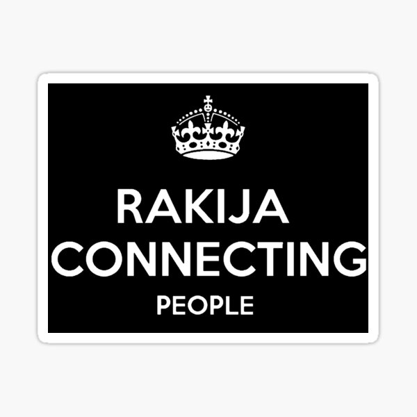 "Rakija connecting people" Sticker for Sale by Miki-art | Redbubble