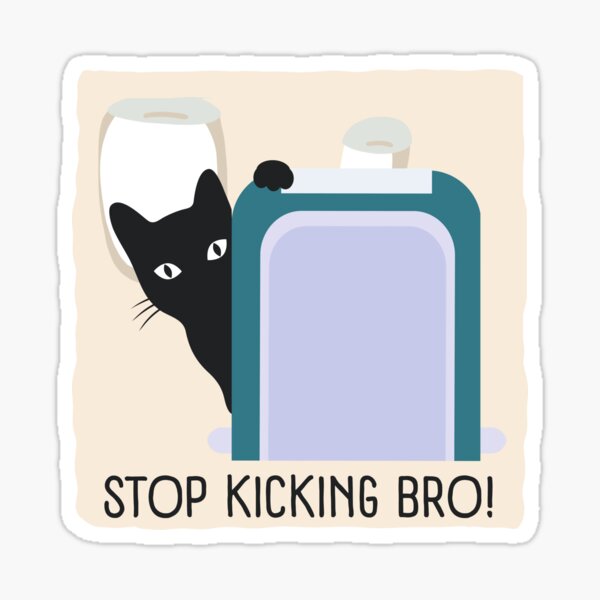 "Stop Kicking Bro!" Sticker for Sale by trendingatees | Redbubble