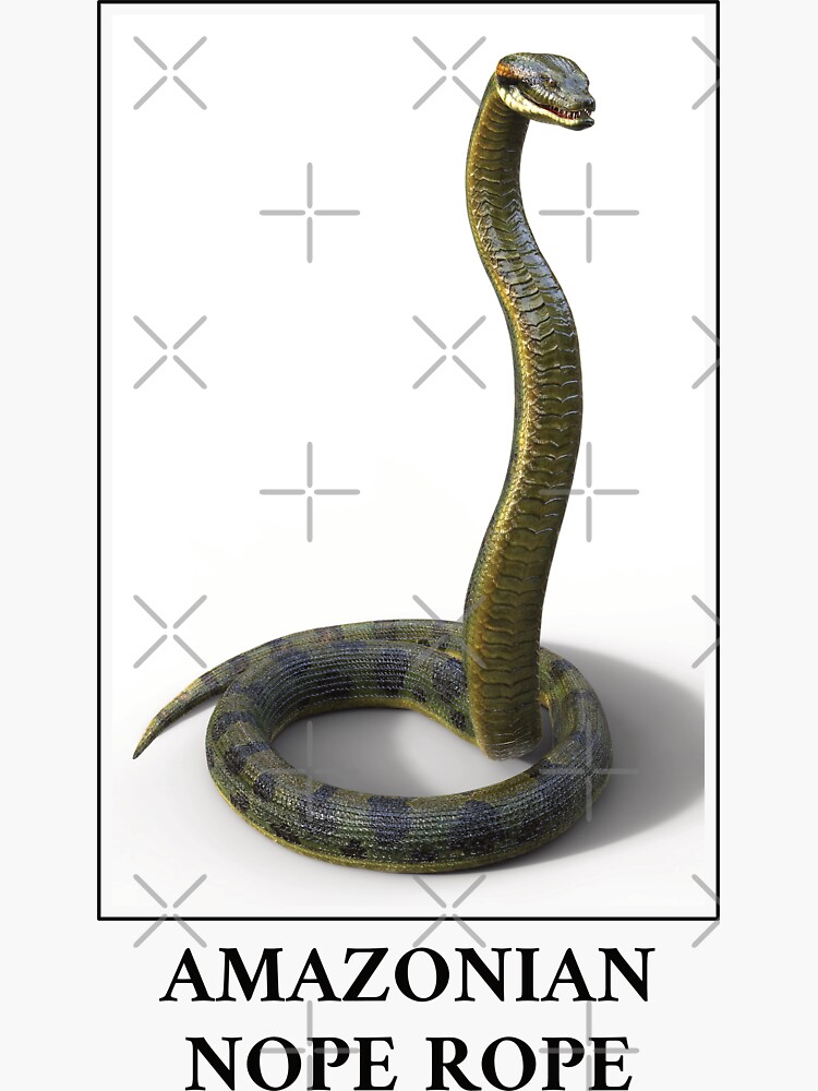 "Amazonian Nope Rope - Anaconda Snake Danger" Sticker by GEEK-FACTORY ...