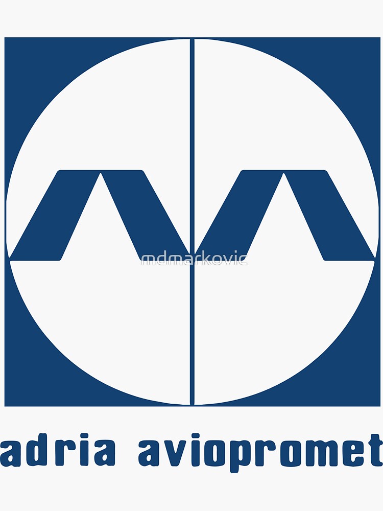 "Adria Aviopromet Yugoslavia aviation" Sticker by mdmarkovic | Redbubble