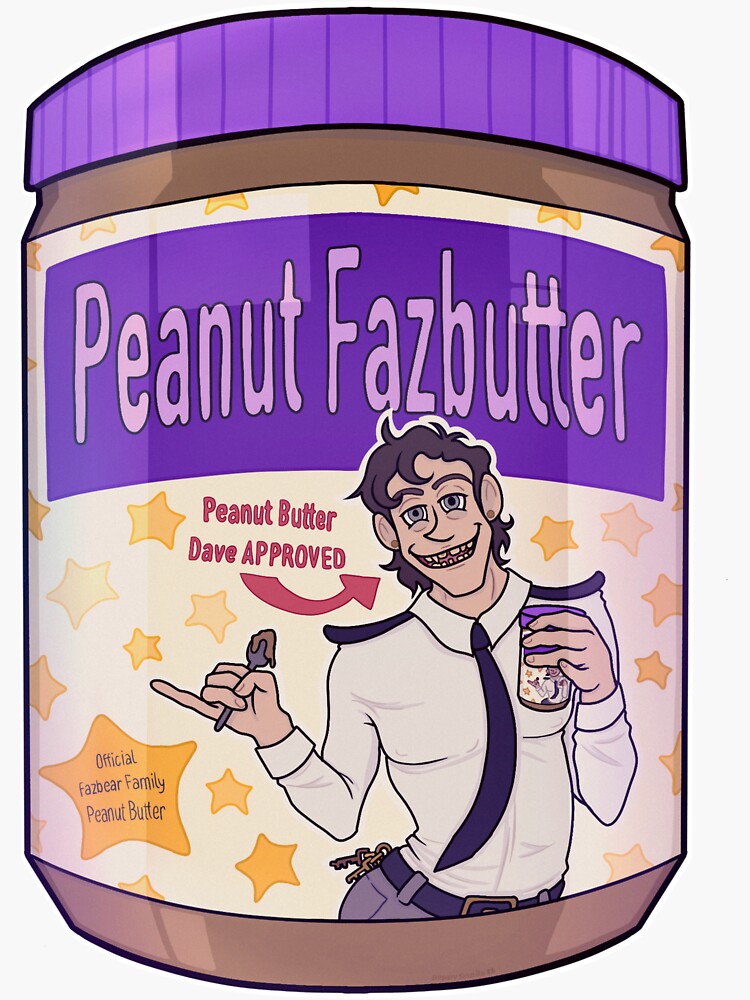 "Peanut Butter Dave Jar" Sticker for Sale by SlippySnails | Redbubble