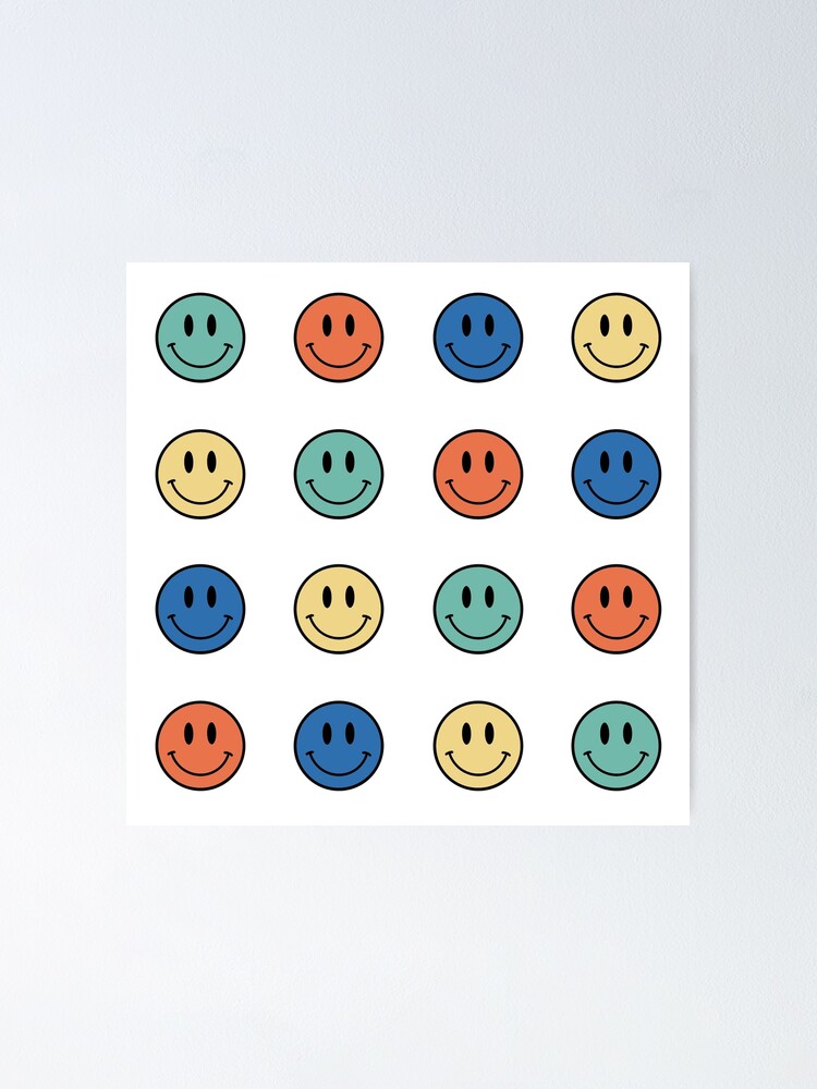"Mini Smiley Faces Bundle - Summer 2022 Color Palette" Poster for Sale ...