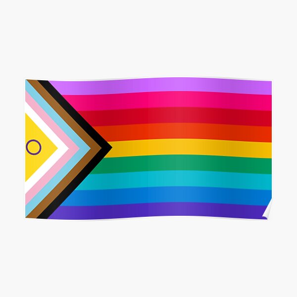 "Gilbert baker progress pride flag" Poster for Sale by Stylefetish ...