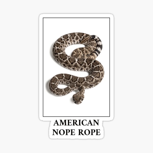 "American Nope Rope - Rattlesnake Snake Danger" Sticker by GEEK-FACTORY ...