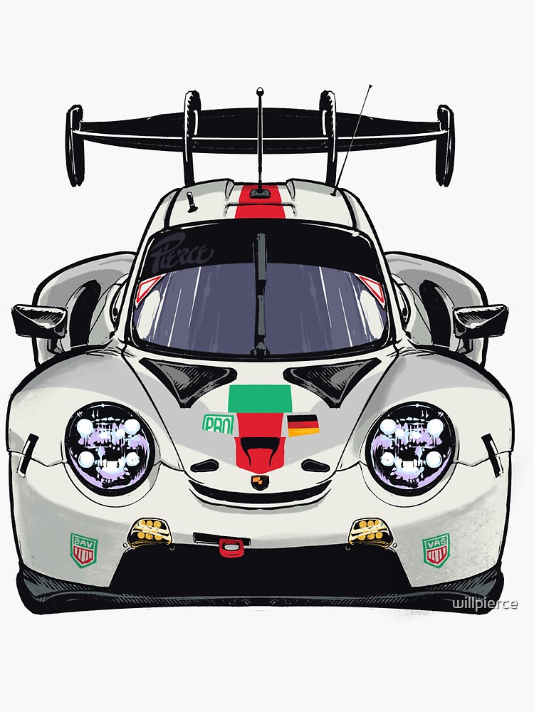 "Le Mans GTE Mid-Engined German Race Car 2022" Sticker by willpierce ...