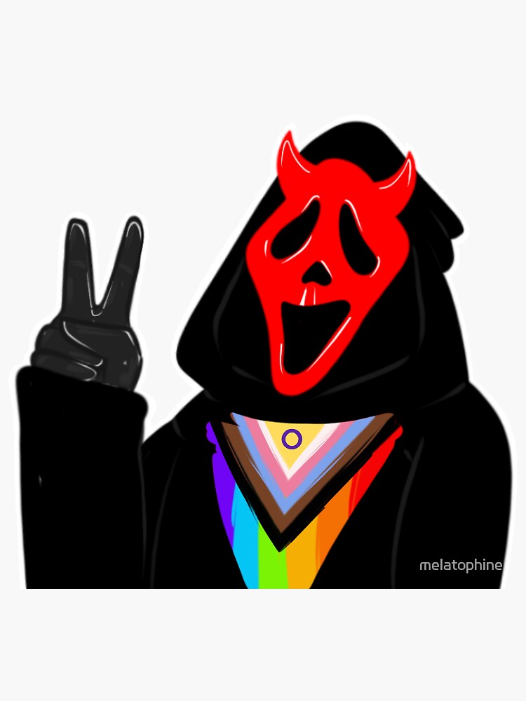 "2022 Pride Ghostface" Sticker for Sale by melatophine | Redbubble