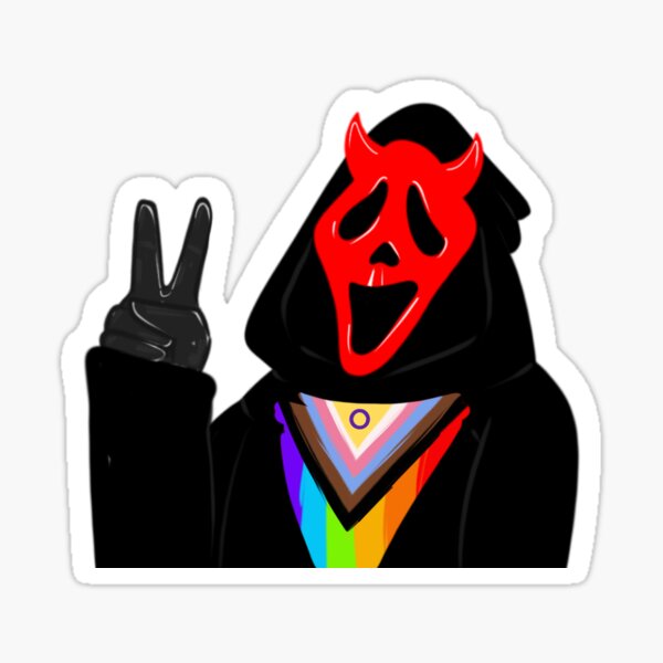 "2022 Pride Ghostface" Sticker for Sale by melatophine | Redbubble