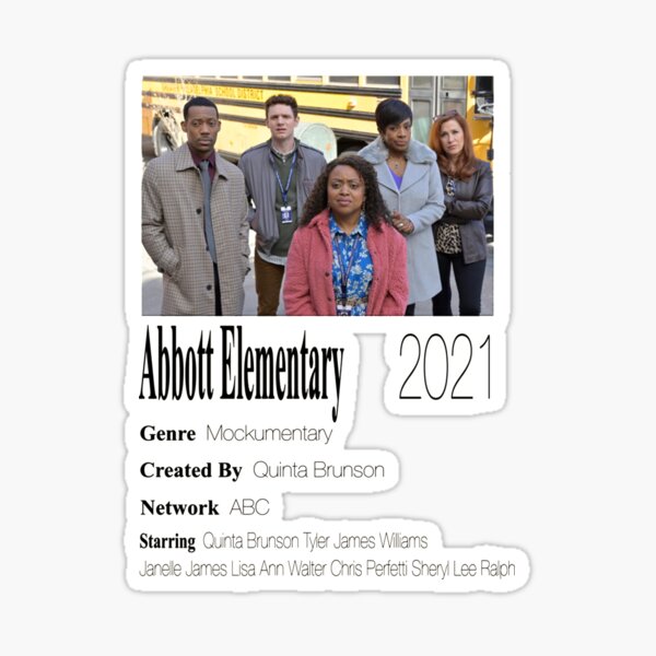 "Abbott Elementary Poster " Sticker by LucaHowell | Redbubble