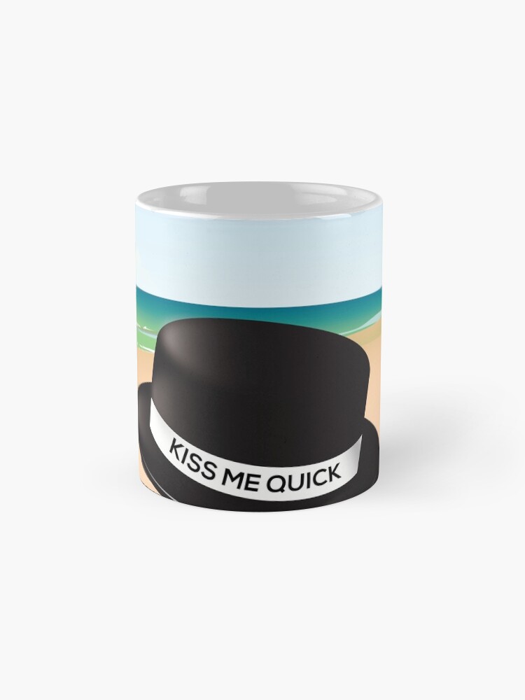 "Blackpool "kiss me quick" hat travel train poster" Coffee Mug by ...