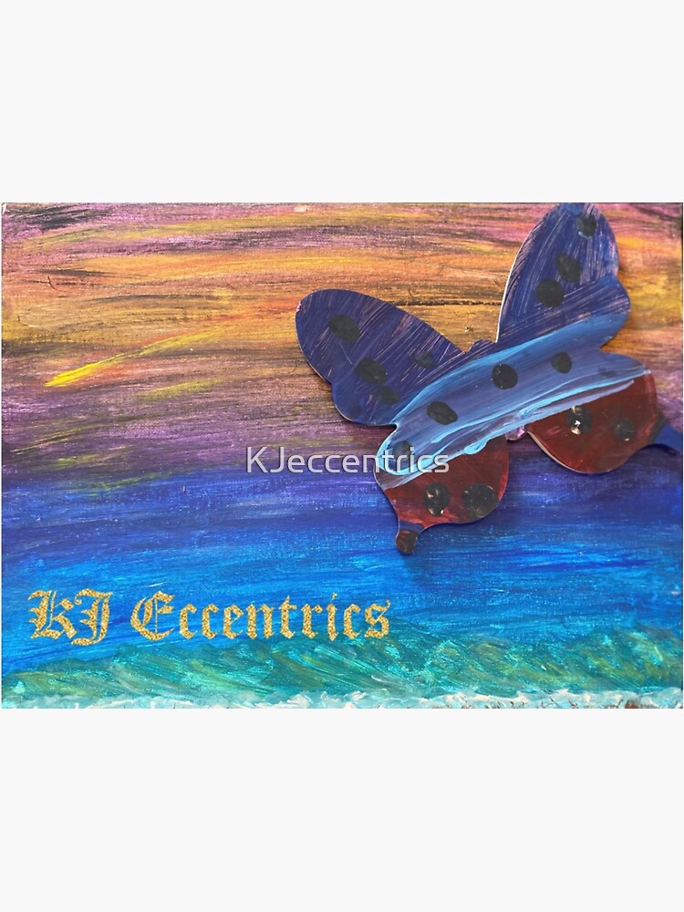 "Butterfly artwork by KJ Eccentrics" Sticker for Sale by KJeccentrics | Redbubble