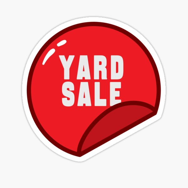 "Yard Sale Label For Store (Printable Round Garage Sale)" Sticker for ...