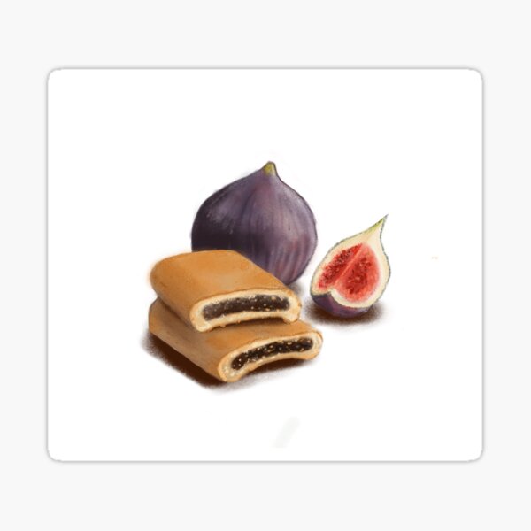 "Figs and fig rolls / newtons " Sticker for Sale by EmsIllustrates ...