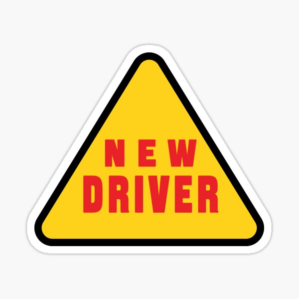 "New Driver Sticker Student Driver" Sticker for Sale by VBNART | Redbubble