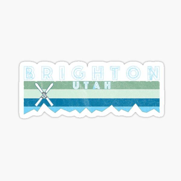 "Brighton Snow Ski T Shirt Retro Vintage Brighton" Sticker for Sale by ...