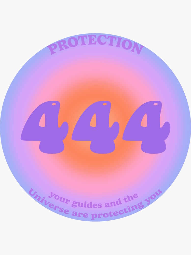 "Angel number 444" Sticker for Sale by RafaCollages | Redbubble