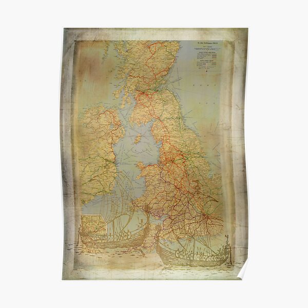 "Railway Map of The British Isles 1939" Poster for Sale by ...