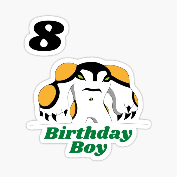 "8th Birthday, 8 years old birthday boy" Sticker by FARES6 | Redbubble