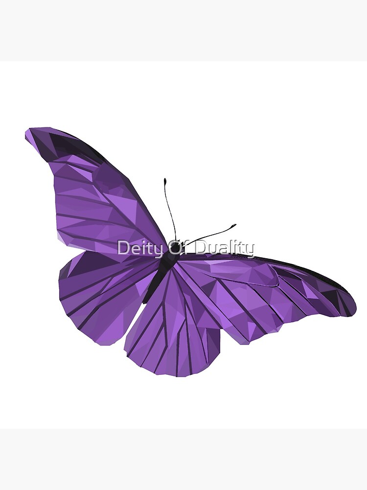 "Purple Butterfly - Low Poly" Poster for Sale by Deity Of Duality ...