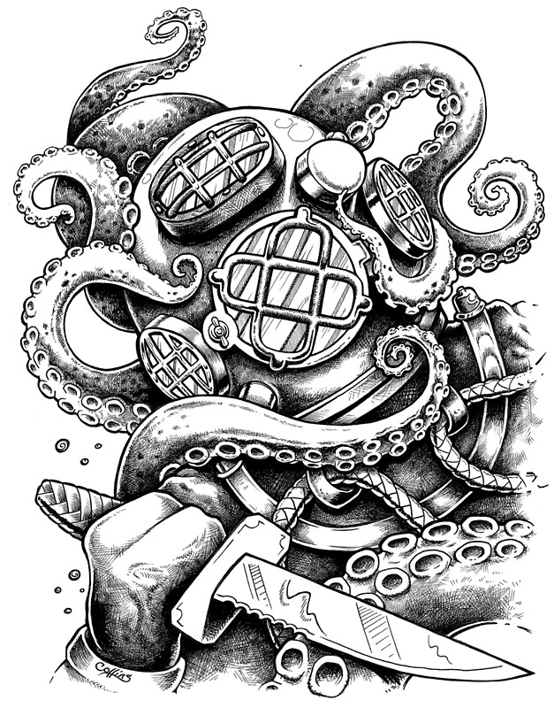 "Mark V Diver" by Bryan Collins | Redbubble