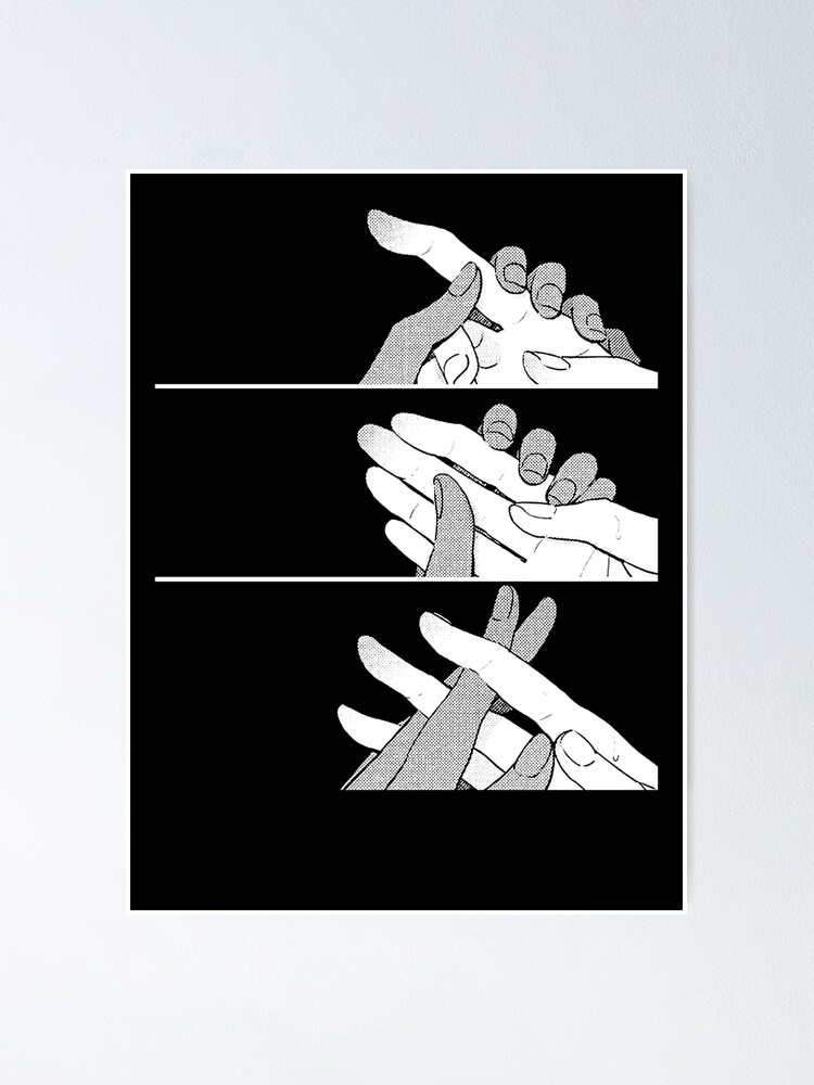 "Aesthetic anime hands Skeleton Halloween " Poster for Sale by ...