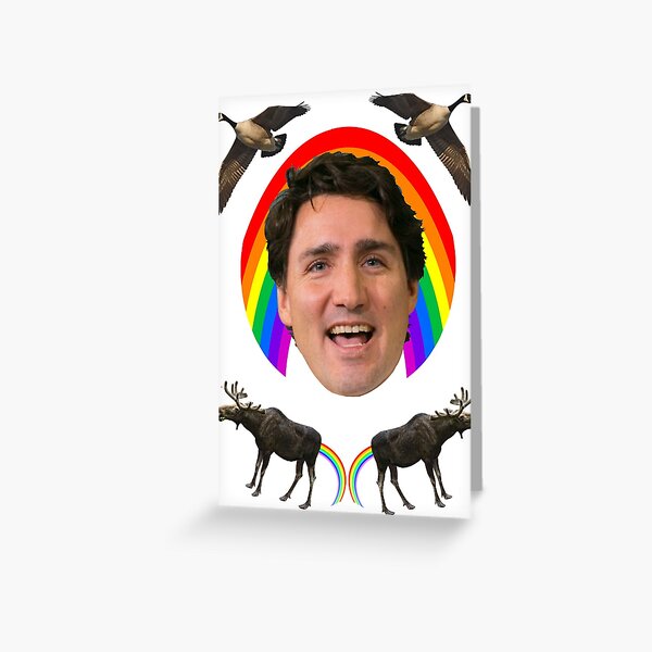 "Canada pride Justin Trudeau. " Greeting Card by Cheerhio | Redbubble