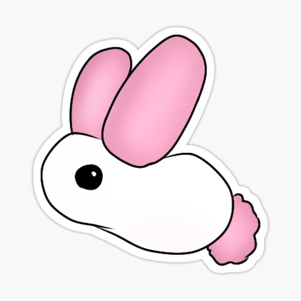 "Soft! Cute! Bunny blob!" Sticker for Sale by Noot--Is--Epic | Redbubble