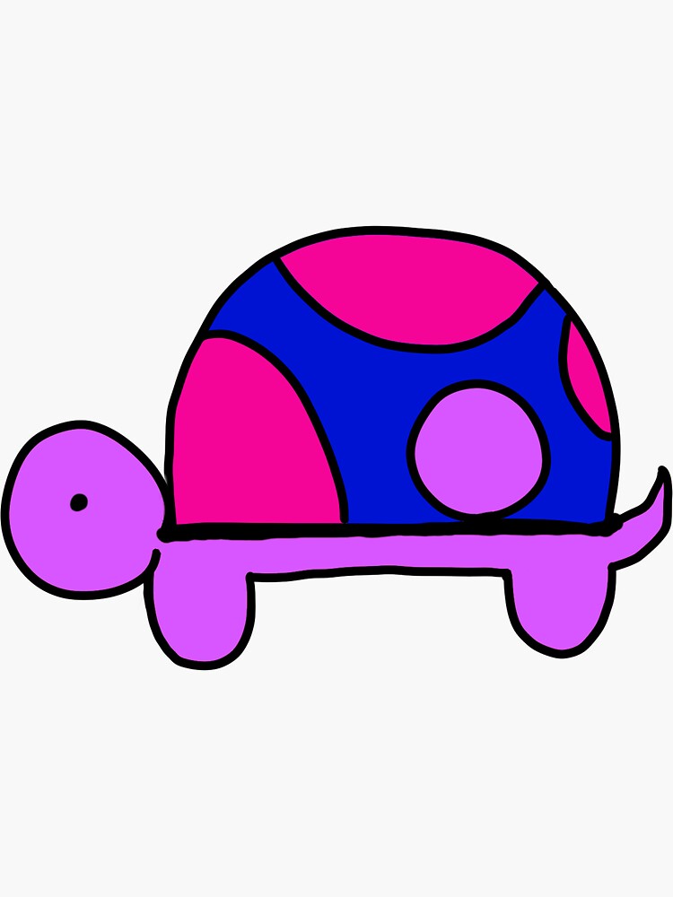 "Bi pride turtle" Sticker for Sale by HKerArt | Redbubble