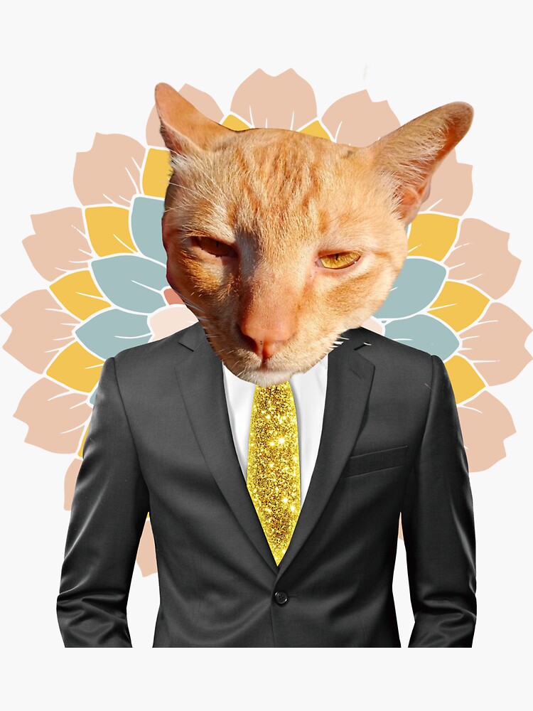 Pegatina «Gato jefe, ¡trabajo hecho!» de NaiAum | Redbubble