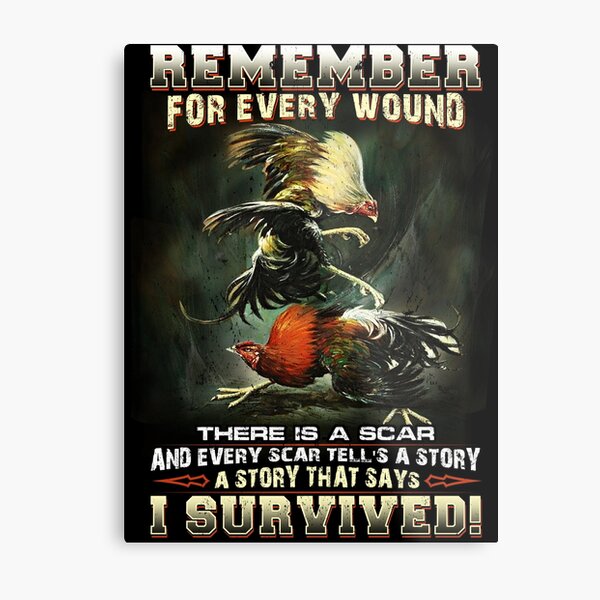 Lámina metálica «Rooster Lover - Recuerda que por cada herida hay una ...