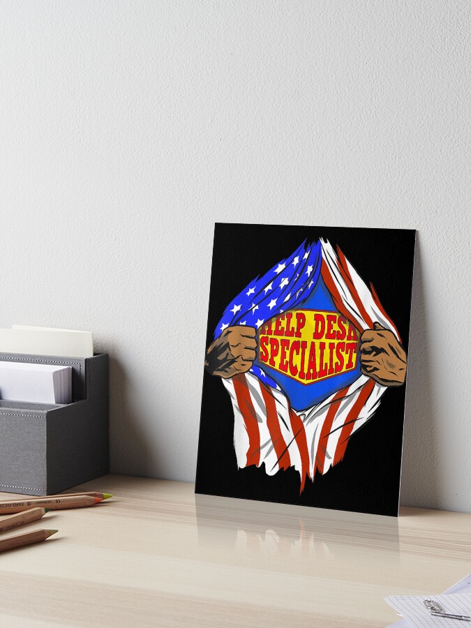 "Funny Super Help Desk Specialist Hero Job " Art Board Print for Sale ...