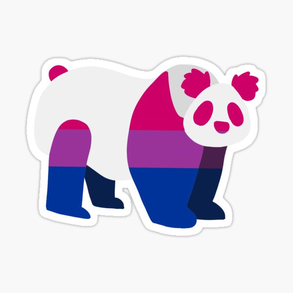 "Bisexual Panda" Sticker for Sale by HelloThereNerds | Redbubble