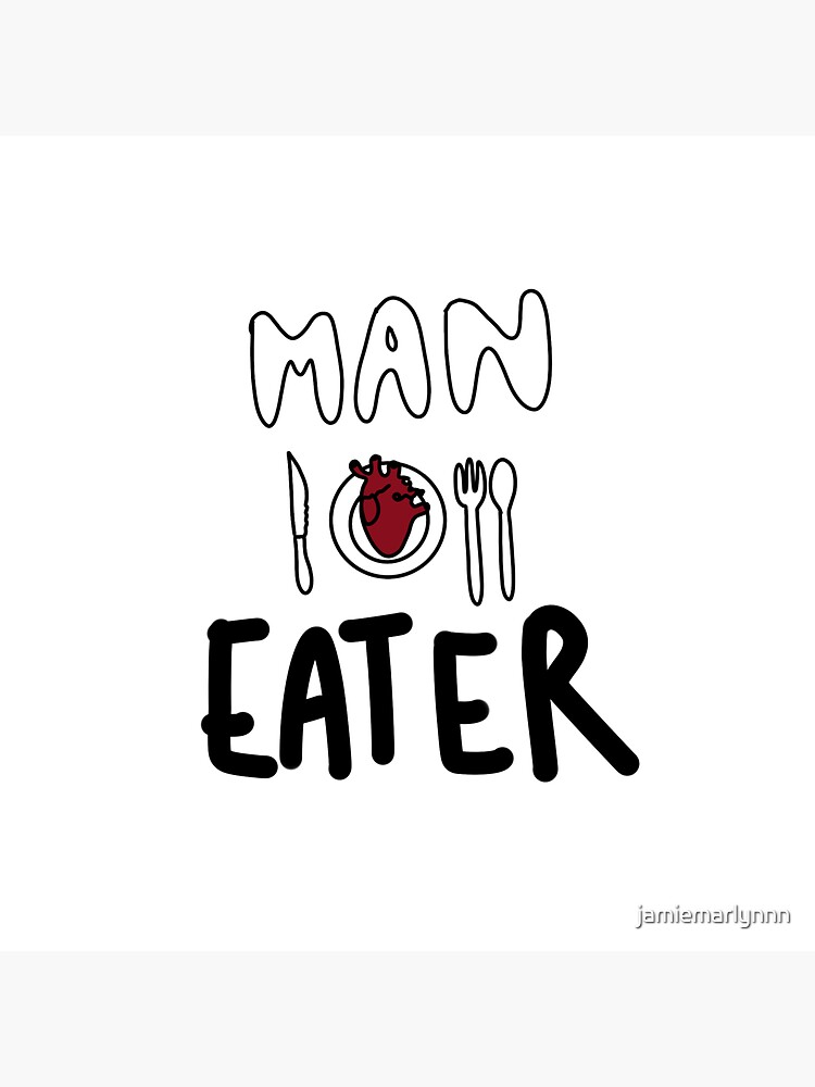 "man eater" Sticker for Sale by jamiemarlynnn | Redbubble