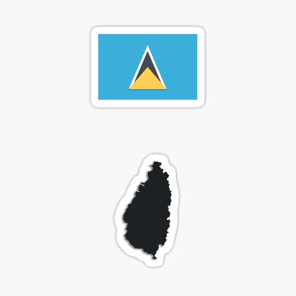"Saint Lucia" Sticker by FlatFlags | Redbubble