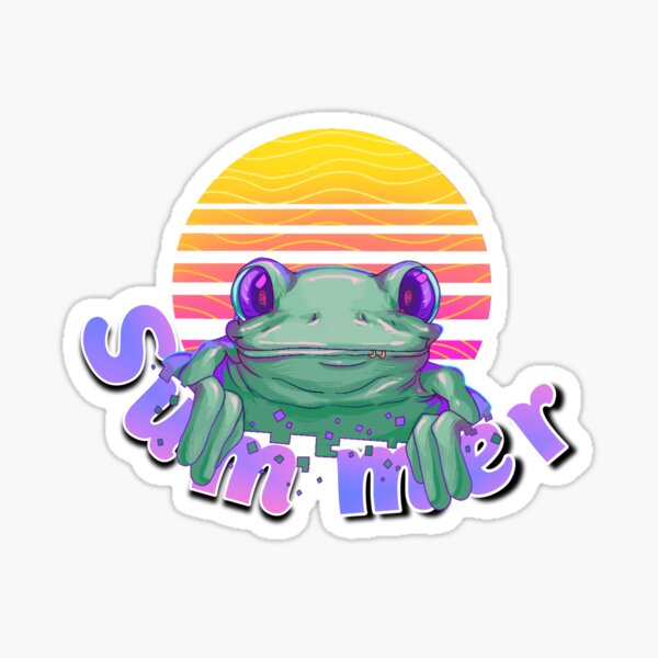 "Frog At The Beach" Sticker for Sale by Vlaki | Redbubble