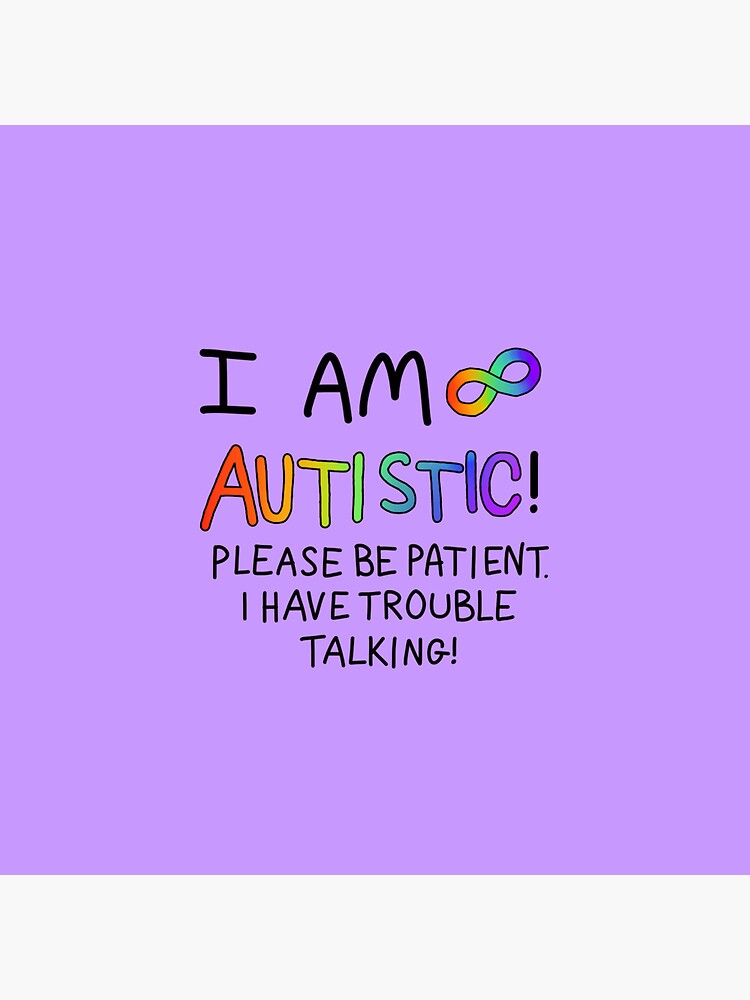 I am autistic. Be Patient. Autism Rainbow Infinity Symbol Pin Button ...