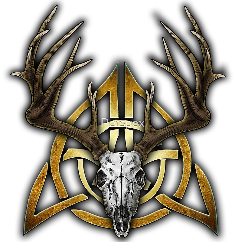 "Deer Skull and Celtic Knot" by Perspex | Redbubble