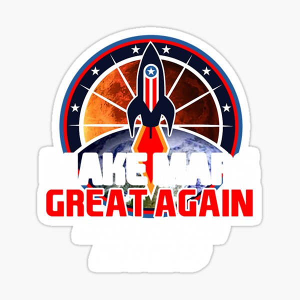 "us space force new military branch rocket to mars" Sticker for Sale by ...