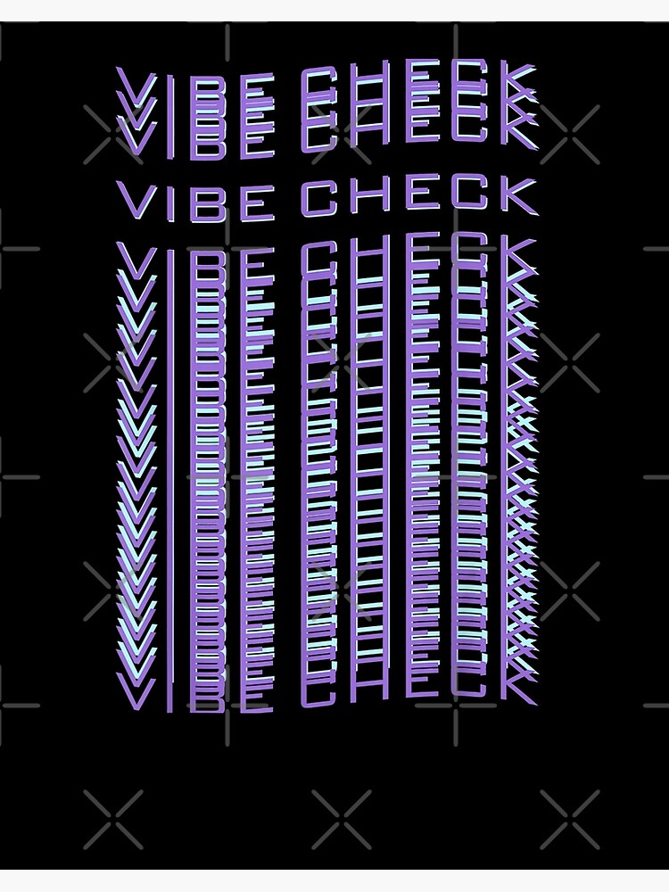 "Vibe Check Vaporwave Aesthetic Meme Quote Wave" Poster for Sale by ...